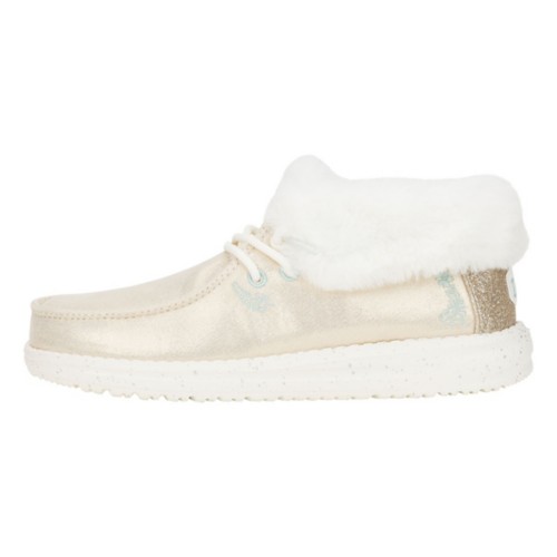 Little Girls' HEYDUDE Wendy Metallic Fold Cozy Shoes