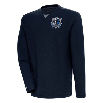 Antigua Dallas Mavericks Chest Logo Flier Bunker Crewneck