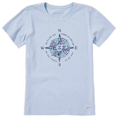 Women's Life is Good Tribal Compass T-Shirt
