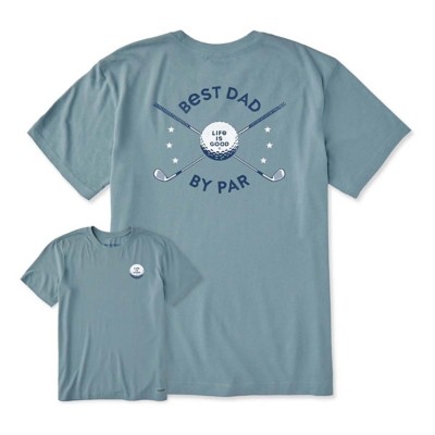 Men's Life is Good Best Dad By Par Golf Clubs T-Shirt