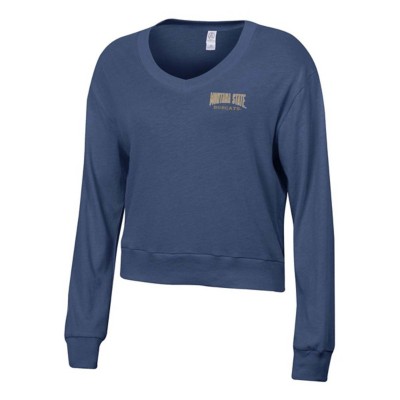 Alternative Apparel Women's Montana State Bobcats Slouchy V-Neck Crop