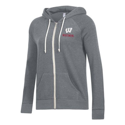 Alternative Apparel Women's Wisconsin Badgers Adrian Full Zip