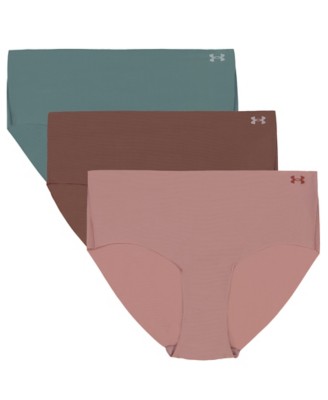 Women's Under Armour Pure No Show 3 Pack Hipster Underwear