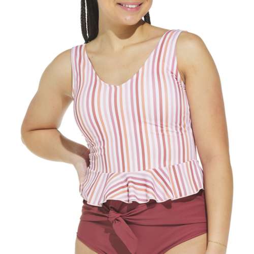 Women's Janela Bay V Neck Peplum Swim Tankini | SCHEELS.com