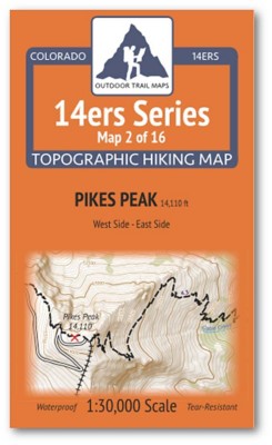 Outdoor Trail Maps Pikes Peak (East and West) Map