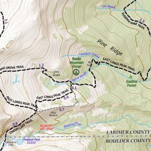 Outdoor Trail Maps Longs Peak | Culebra Peak Map | SCHEELS.com