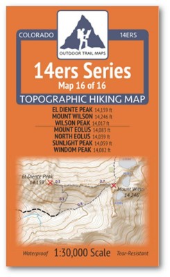 Outdoor Trail Maps El Diente, Wilson, Wilson | Eolus, North Eolus ...