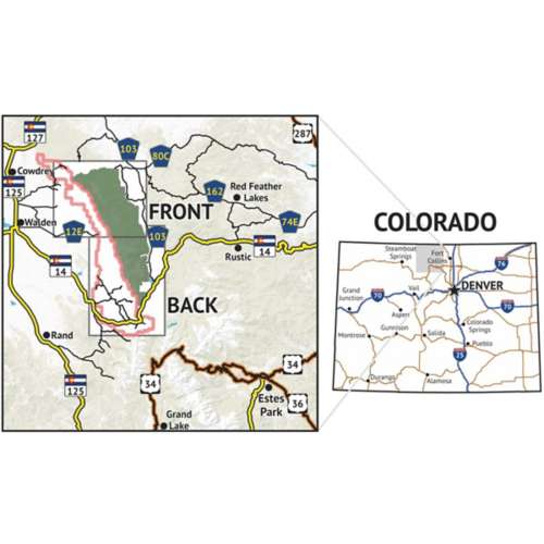 Outdoor Trail Maps Rawah Wilderness Map | SCHEELS.com