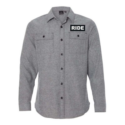 Ride Brand Long Sleeve Solid Button-Up Flannel Shirt