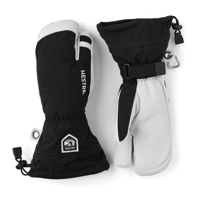 Men's Hestra Army Leather Heli 3 Finger Mittens