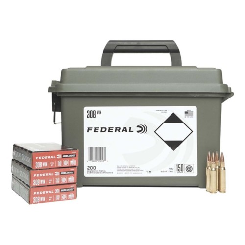 Federal American Eagle FMJ 308 Winchester Rifle Ammunition 200 Round Box