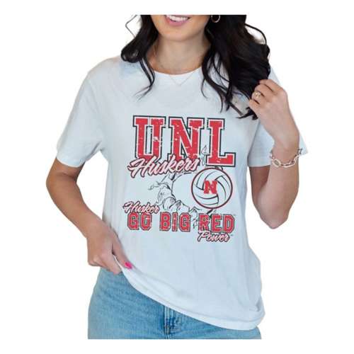 Gameday Social Women's Nebraska Cornhuskers Volleyball Greene T-Shirt ...