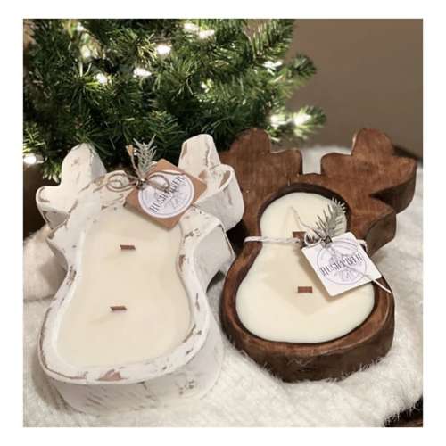 RushRiverCandleCo Reindeer Rustic Wood Candle | SCHEELS.com