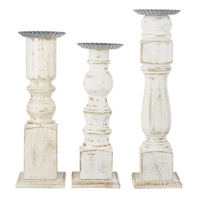 RAZ Imports Distressed Candle Holders