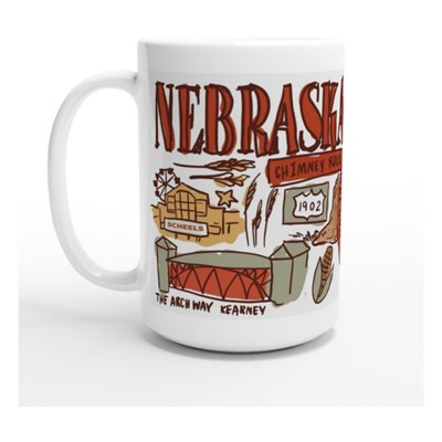 Ivory and Sage 1902 Nebraska Scheels Traveled Mug | SCHEELS.com