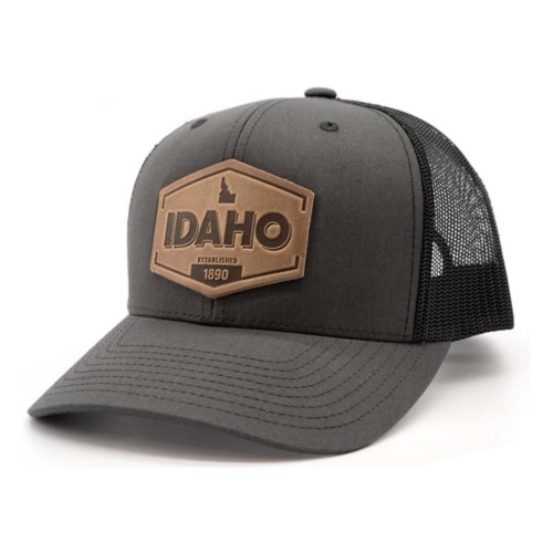 Men's Range Leather Idaho Established Leather Patch Snapback Hat