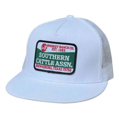 Men's Whiskey Bent Hat Co. Whiskey Bent White Cattle Snapback Hat ...