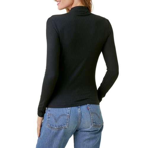 Women's Mystree Ribbed Long Sleeve Mock Neck Shirt | SCHEELS.com