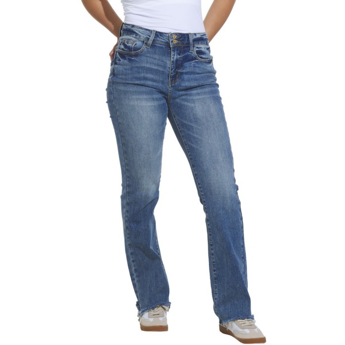 Women's Judy Blue Double Button Bootcut Jeans - Thumbnail 1