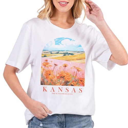 Women's Blume & Co The Sunflower State Field Kansas T-Shirt