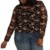 Women's DAVI & DANI Floral Mesh Long Sleeve Mock Neck Shirt