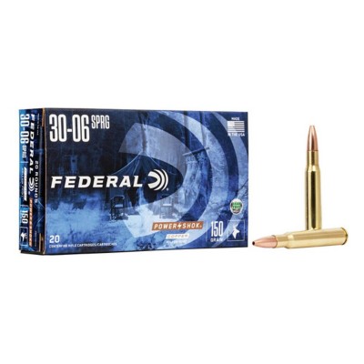 Federal Power-Shok Copper HP 30-06 Springfield Rifle Ammunition 20 ...