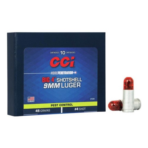 CCI Pest Control Big 4 Shotshell 9mm Handgun Ammunition 10 Round Box