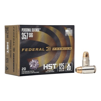 Federal Personal Defense HST JHP 357 SIG Handgun Ammunition 20 Round Box