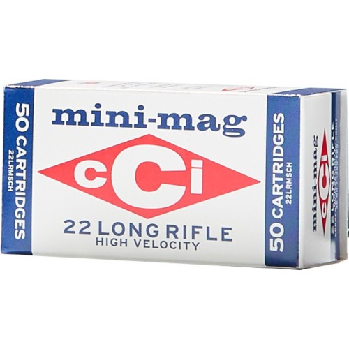 CCI Mini-Mag HP 22 LR Rimfire Ammunition 50 Round Box