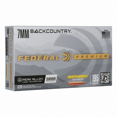 Federal Premium Berger Elite Hunter 7mm Backcountry Rifle Ammunition 20 ...