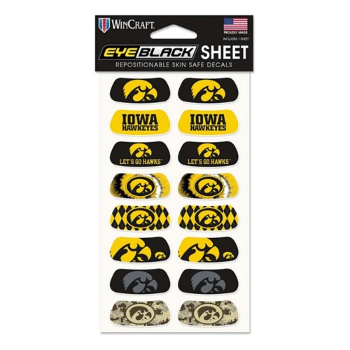 Wincraft Iowa Hawkeyes Eyeblack Sticker Strips