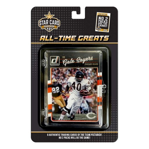 Star Card Surprise Chicago Bears All Time Greats 6pk Trading Cards
