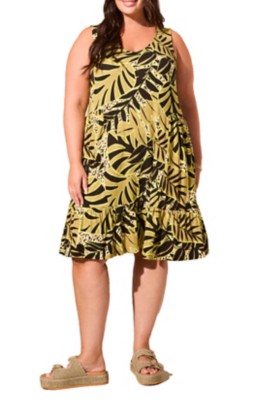 Women's Tribal Plus Size Printed Shift Dress