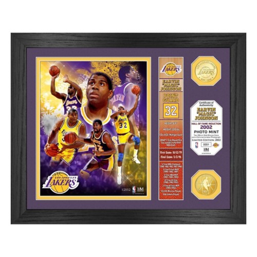 Magic Johnson “Hall of Fame” Banner Bronze Coin Photo Mint