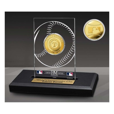 Highland Mint Texas Rangers Gold Coin in Acrylic Display