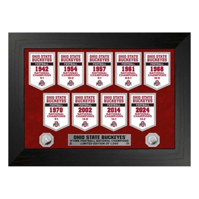 Highland Mint Ohio State Buckeyes 9 Time National Champions Deluxe ...