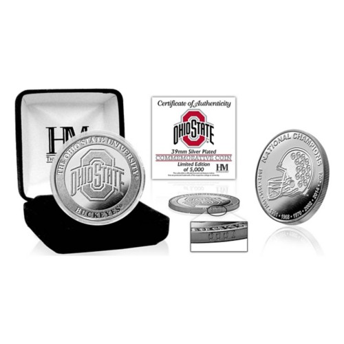 Highland Mint Ohio State Buckeyes 9 Time National Champions Silver Coin