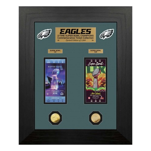 Highland Mint Philadelphia Eagles Deluxe Super Bowl Ticket Collection ...