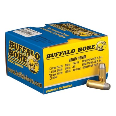Buffalo Bore Heavy Outdoorsman Hard Cast-LFN 10mm Auto Handgun ...