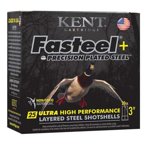 Kent Cartridge Fasteel + Waterfowl Non-Toxic 20 Gauge Shotshells ...