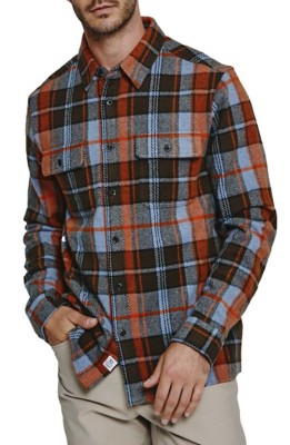 Men's 7 Diamonds Generation 4-Way Stretch Flannel Long Sleeve Button Up ...