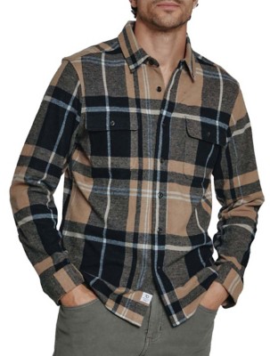 Men's 7 Diamonds Generation 4-Way Stretch Flannel Long Sleeve Button Up ...