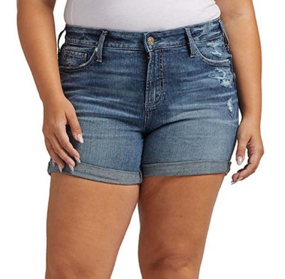Women's Silver Jeans Co. Plus Size Suki Plus Jean Shorts | SCHEELS.com