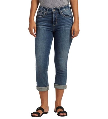 Women's Silver Jeans Co. Plus Size Avery Capri Curvy Straight Jeans ...
