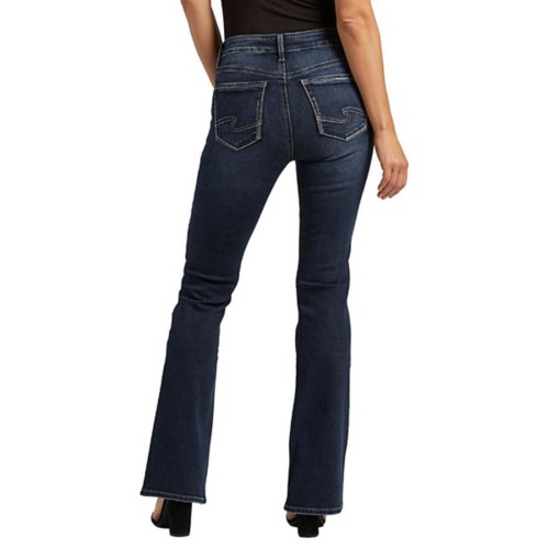 Women's Silver Jeans Co. Suki Button-Up Curvy Bootcut Long Jeans