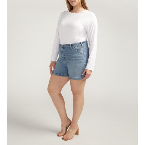 Women's Silver Jeans Co. Plus Size Sure Thing Carpenter Jean Shorts