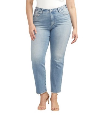 Women's Silver Jeans Co. Plus Size Isbister Slim Fit Straight Jeans ...