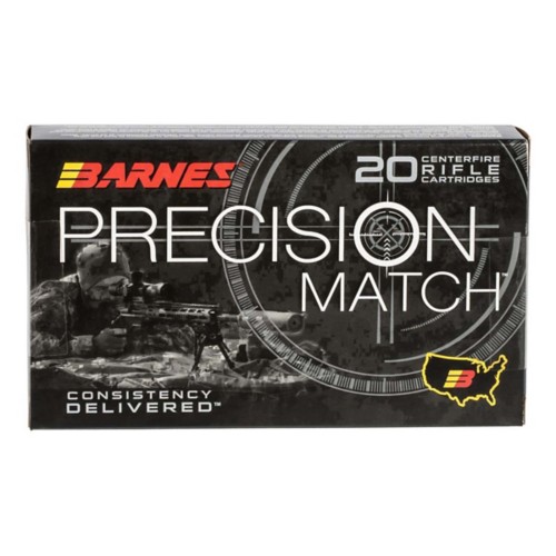 Barnes Precision Match 338 Lapua Magnum Rifle Ammunition 20 Round Box
