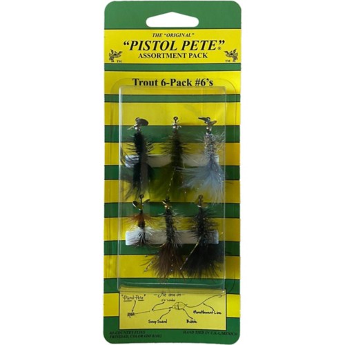 Hi-Country Pistol Pete's's Trout Fly 6 Pack Assorted