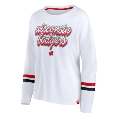 Fanatics Women's Wisconsin Badgers Iconic Strip Long Sleeve T-Shirt ...